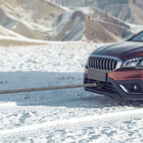 Towing Rope 1"x30' Recovery Rope 48000lbs Kinetic Energy Tow Rope w ...