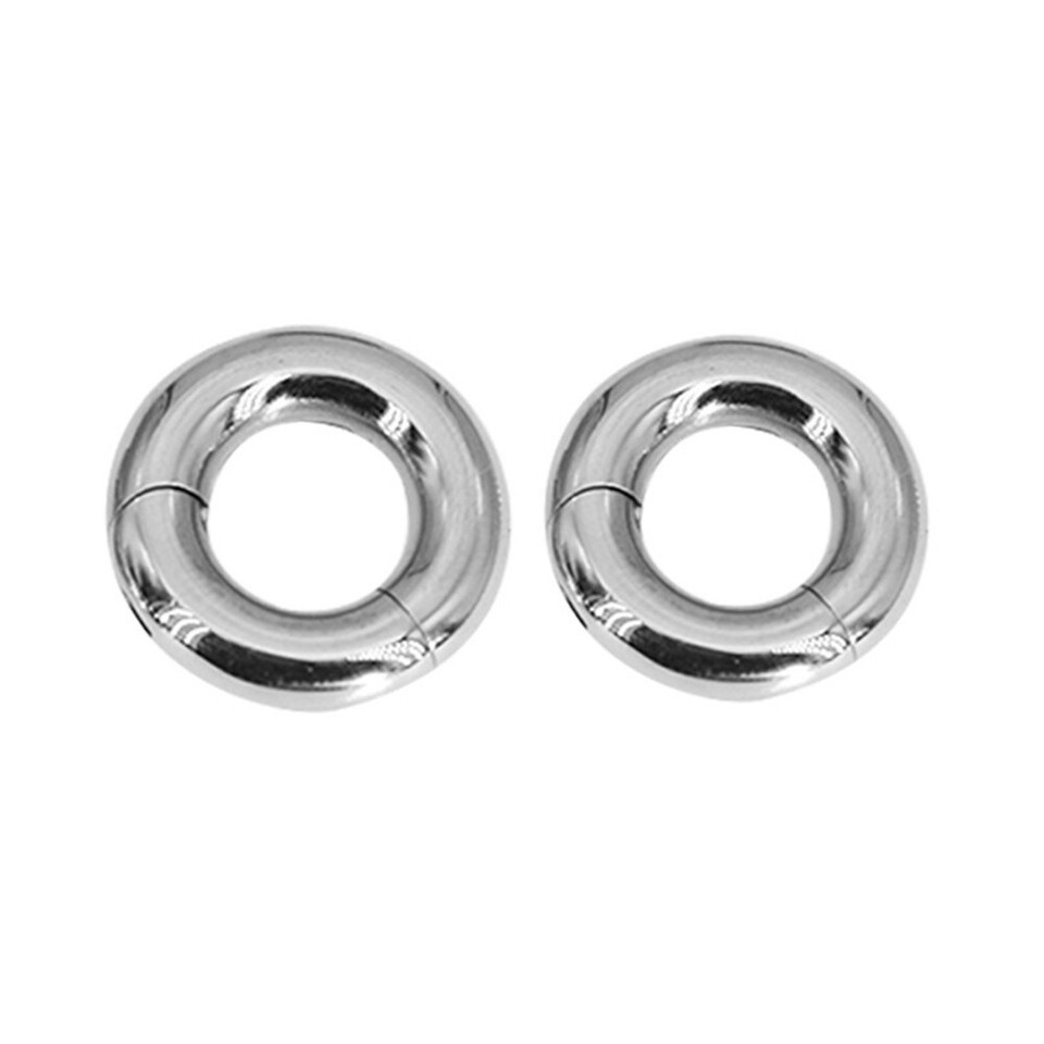 316L Surgical Steel Gauge 12g-00g Hinged Round Ring Nose Ear Flesh Plug ...