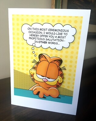GARFIELD “Salutation” BIRTHDAY CARD (5"x7") | eBay