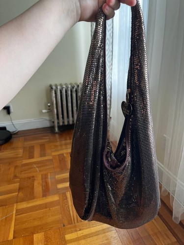 Felix Rey Women's Flashy Gold Metal Mesh Slinky Heart Zipper Purse ...