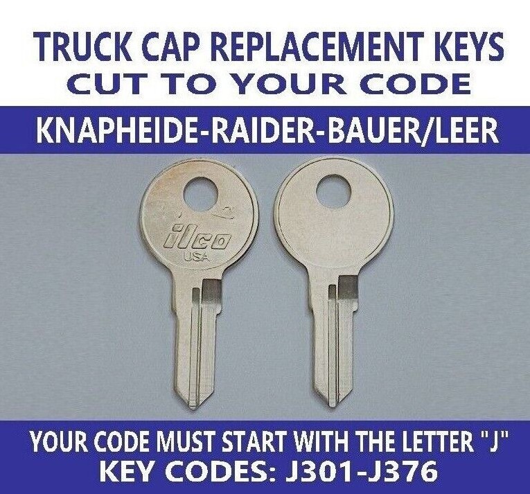Knapheide Raider Bauer/Leer Truck Cap Spare Keys Cut to your Code J301 ...