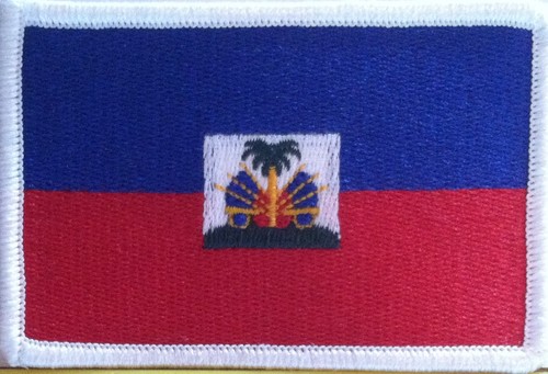 HAITI Flag Patch Tactical With Hook Adhesive Fastener Shoulder White Emblem #7 | eBay