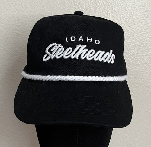 Idaho Steelheads Snapback Hat Cap ECHL Hockey Black White Cord Rope | eBay