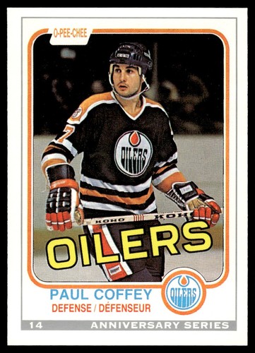 1992-93 O-Pee-Chee Anniversary Series Paul Coffey Rookie Edmonton ...