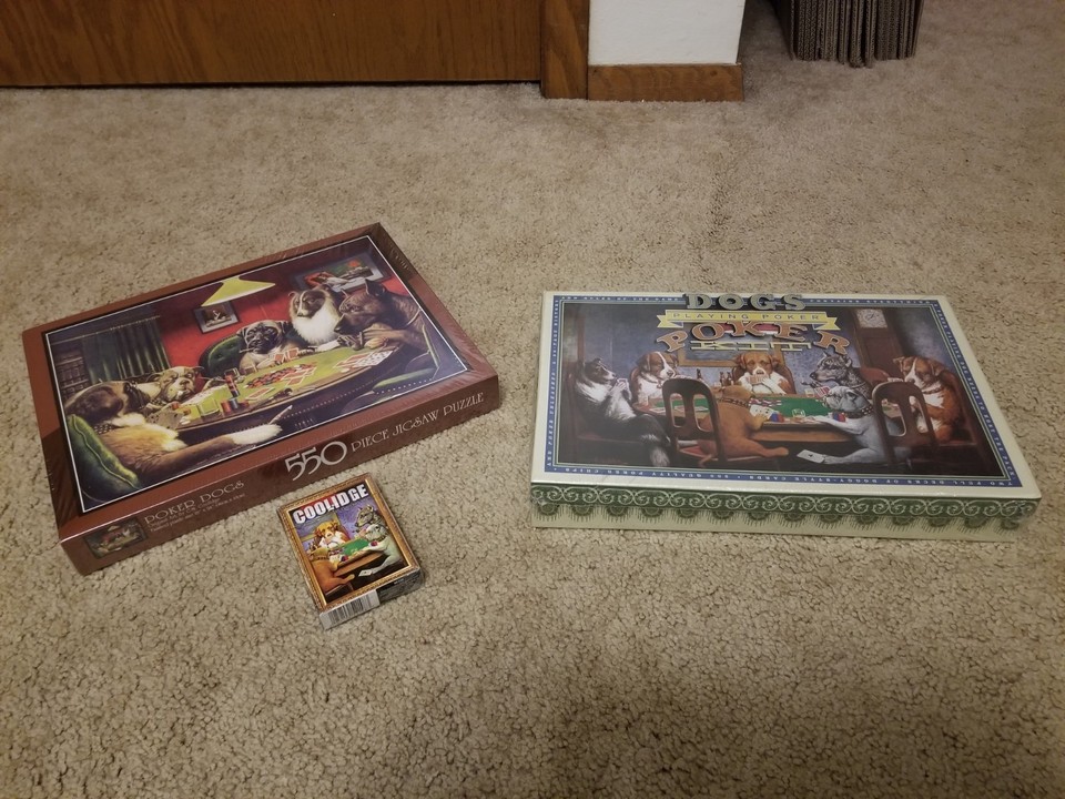 CM Coolidge Poker Dogs Jigsaw Puzzle Playing Cards & Kit | eBay