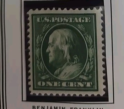 Benjamin Franklin One Cent Stamp. MINT Condition. Original gum. | eBay