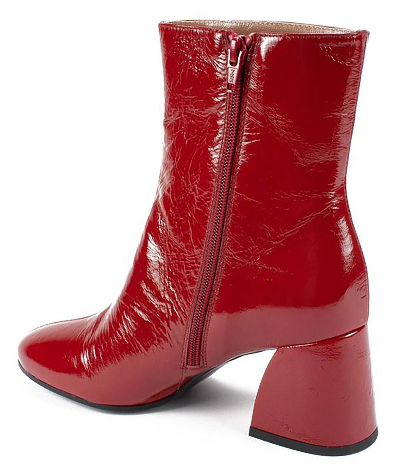 Summit White Mountain Sherry Ankle Boot Red Crinkle Patent Leather Size ...