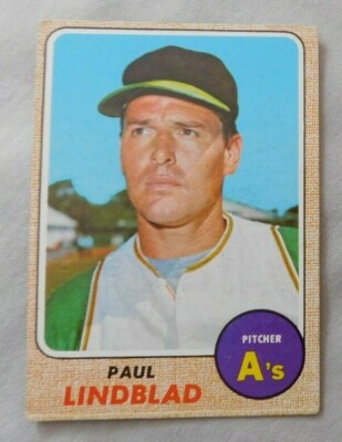 1968 Topps #127 Paul Lindblad Oakland A's Baseball Card Ex | eBay