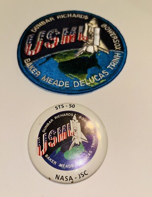 NASA Space Shuttle STS-50 Embroidered Patch & Corresponding Button/Pin | eBay