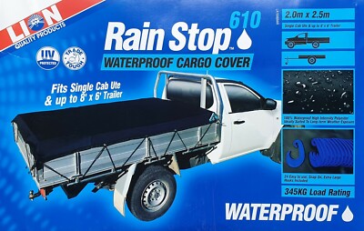 Waterproof Cargo Cover Tonneau Tarpaulin Tarp Single Cab Ute Trailer 2 ...