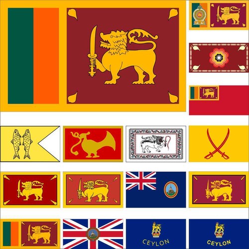 Sri Lanka Flag Pandya Kingdom Raigama Kotte Kandy Ceylon President King ...