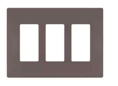 Legrant Radiant 3 Gang 3-Decorator Rocker Screwless Wall Plate in Dark ...