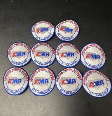 LOT OF 10 AMERICAN MEDICAL RESPONSE AMR CCT-PARAMEDIC SHOULDER PATCHES ...
