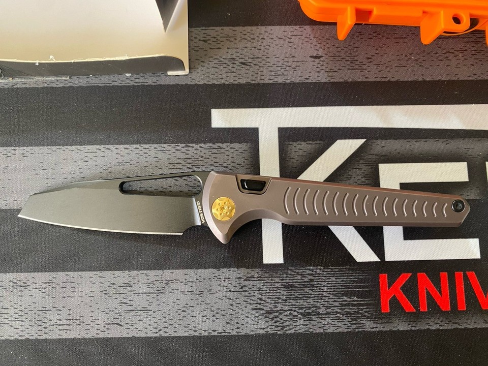 Vosteed Gavko Leopard Top Linerlock 3.38" M390 Titanium Folding Knife | eBay