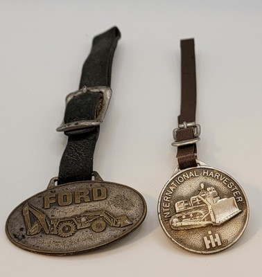 Vintage Ford & IH International Harvester Watch Fob Lot Of 2 Brass ...