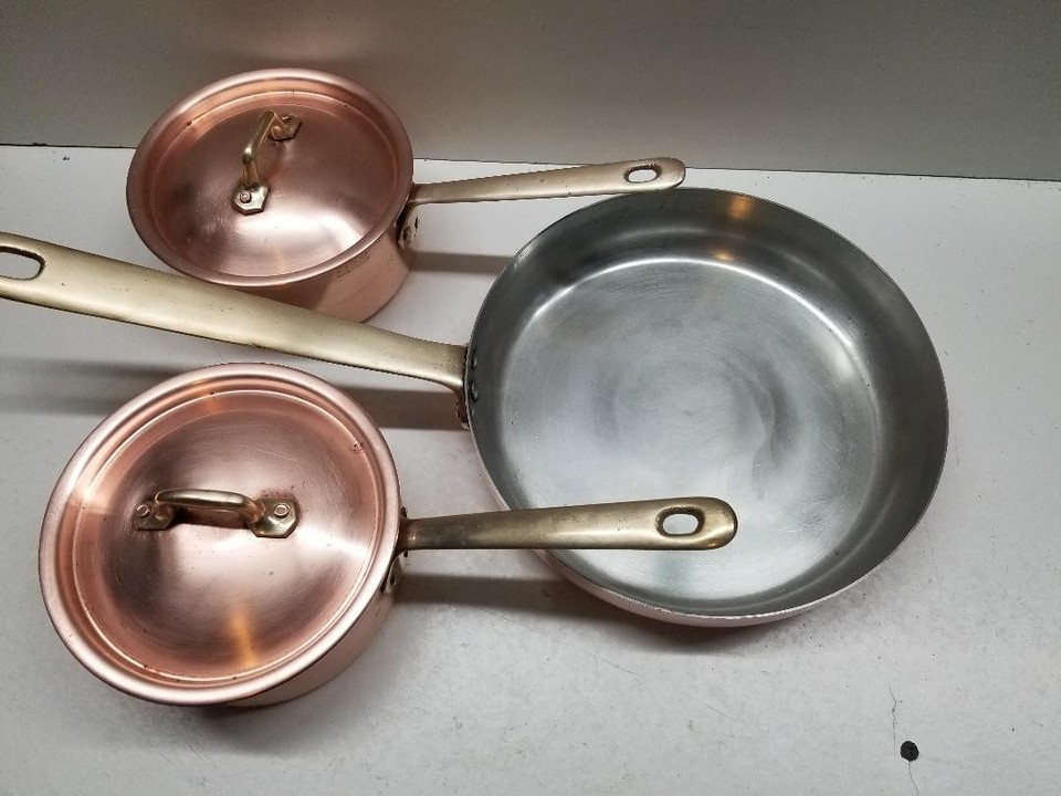 Cobre 5 piece set - Made In Chile Copper/Brass Cooking Pots/Pan Heavy ...
