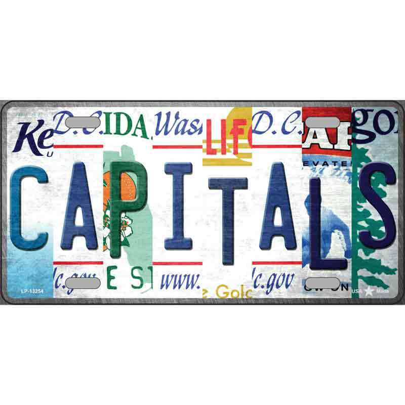 Capitals Strip Art Novelty Metal License Plate Tag Tag LP-13254 | eBay