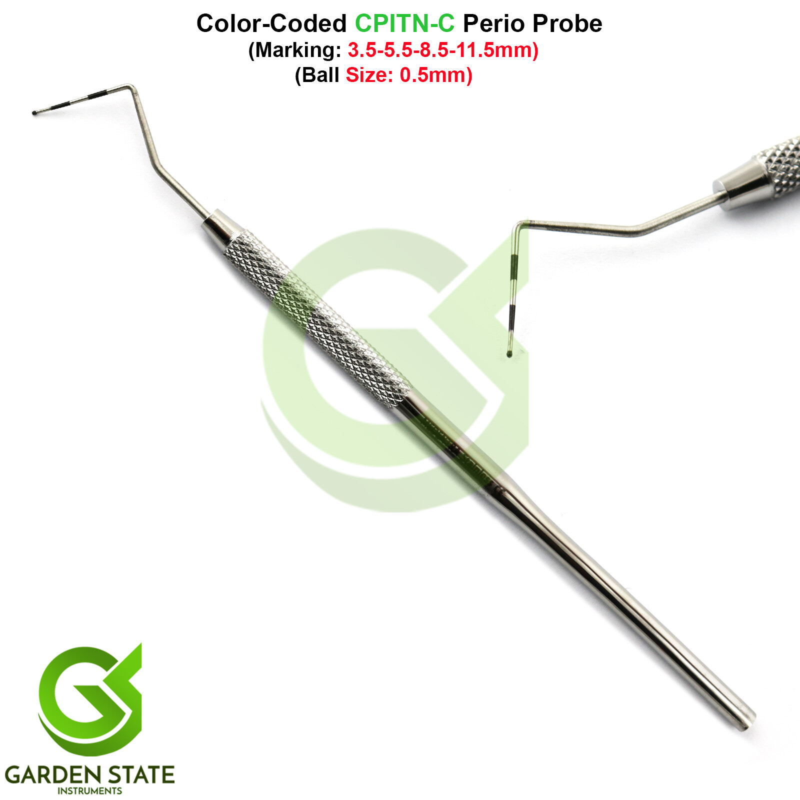 5Pcs Perio CPITN Probe Color Coded Periodontal Gum Pocket Measuring ...