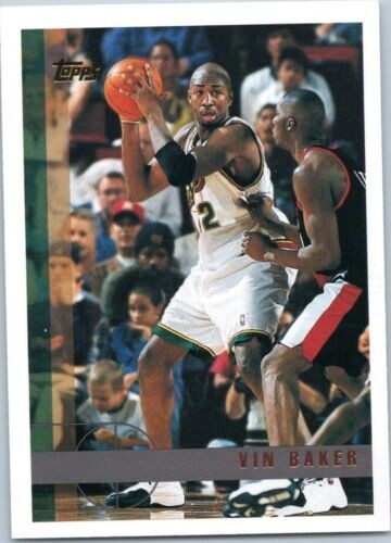 1997-98 Topps Vin Baker Seattle SuperSonics #165 NBA Basketball Card | eBay