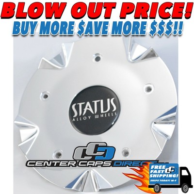 🏁C515301CAP-S802 C-S802-C STATUS WHEELS RIMS CENTER CAP CHROME NEW! w ...