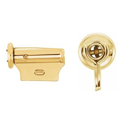14K Yellow Gold Euro Safety Catch for Brooch Pin Back Lapel Clutch ...