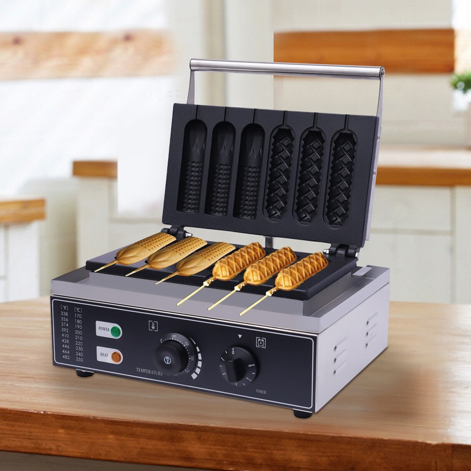 Commercial Electric Waffle Maker Hot Dog French Muffin Machine Corn Dog ...