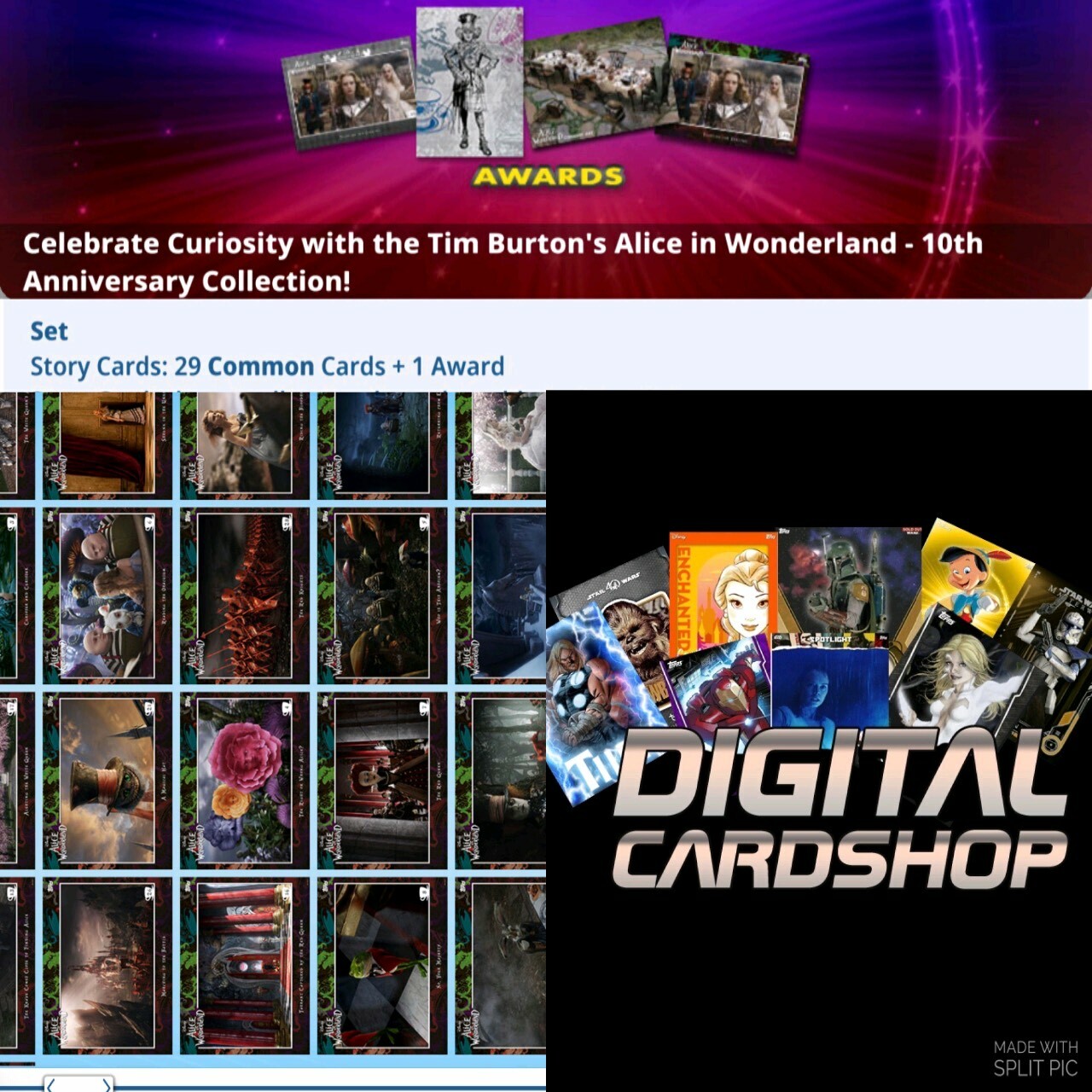 Topps Disney Collect Alice In Wonderland Anniv Collection Story Card ...