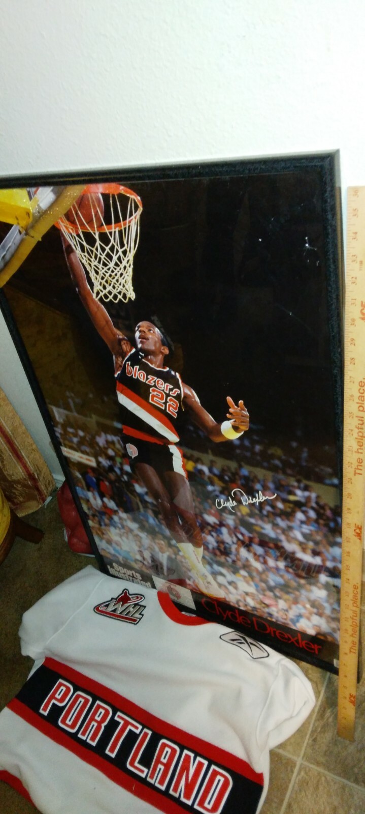 Vintage Sports Illustrated Clyde Drexler Poster 23x35 Framed | eBay