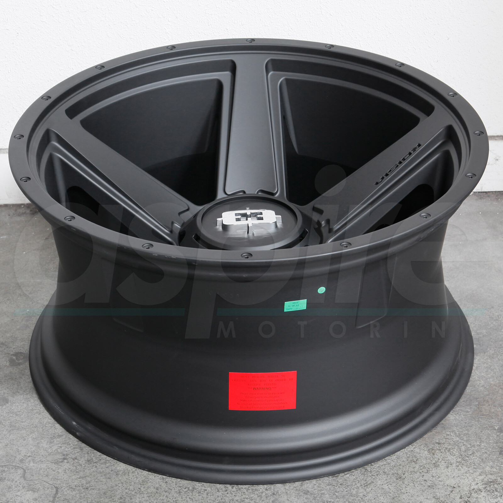 20x11.5 Satin Black Wheels Vision 390 Empire 8x180 -44 (Set of 4) 124.2 ...