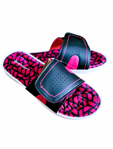 BOXED DUNLOP JAYNE SLIDERS COMFY MEMORY FOAM ADJUSTABLE WOMENS FLIP ...