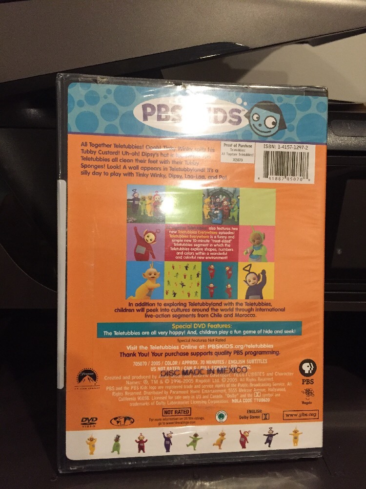 Teletubbies - All Together Teletubbies (DVD, 1998) PBS Kids/Mfg. Sealed ...