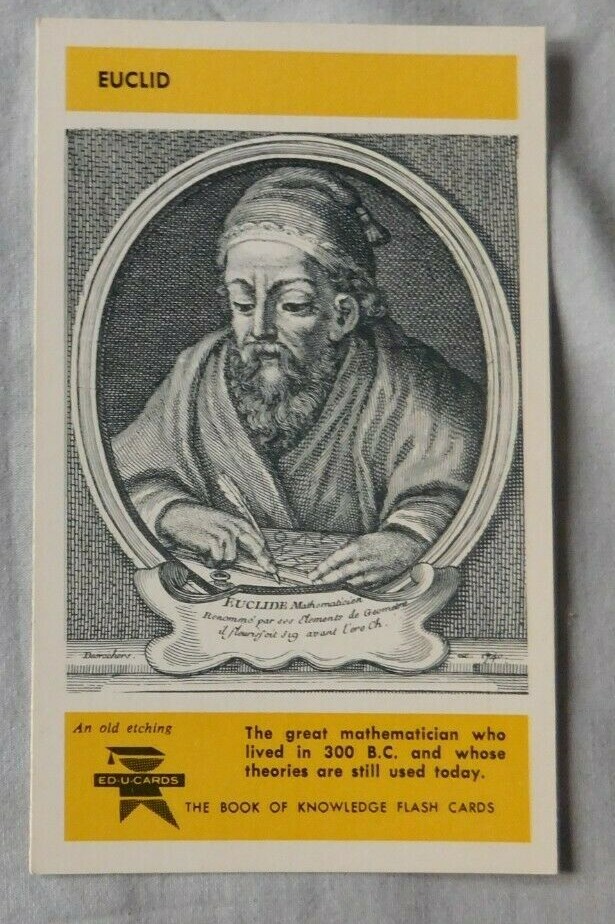 Euclid #19 1960 Ed-U-Cards Book Of Knowledge Flash Card | eBay