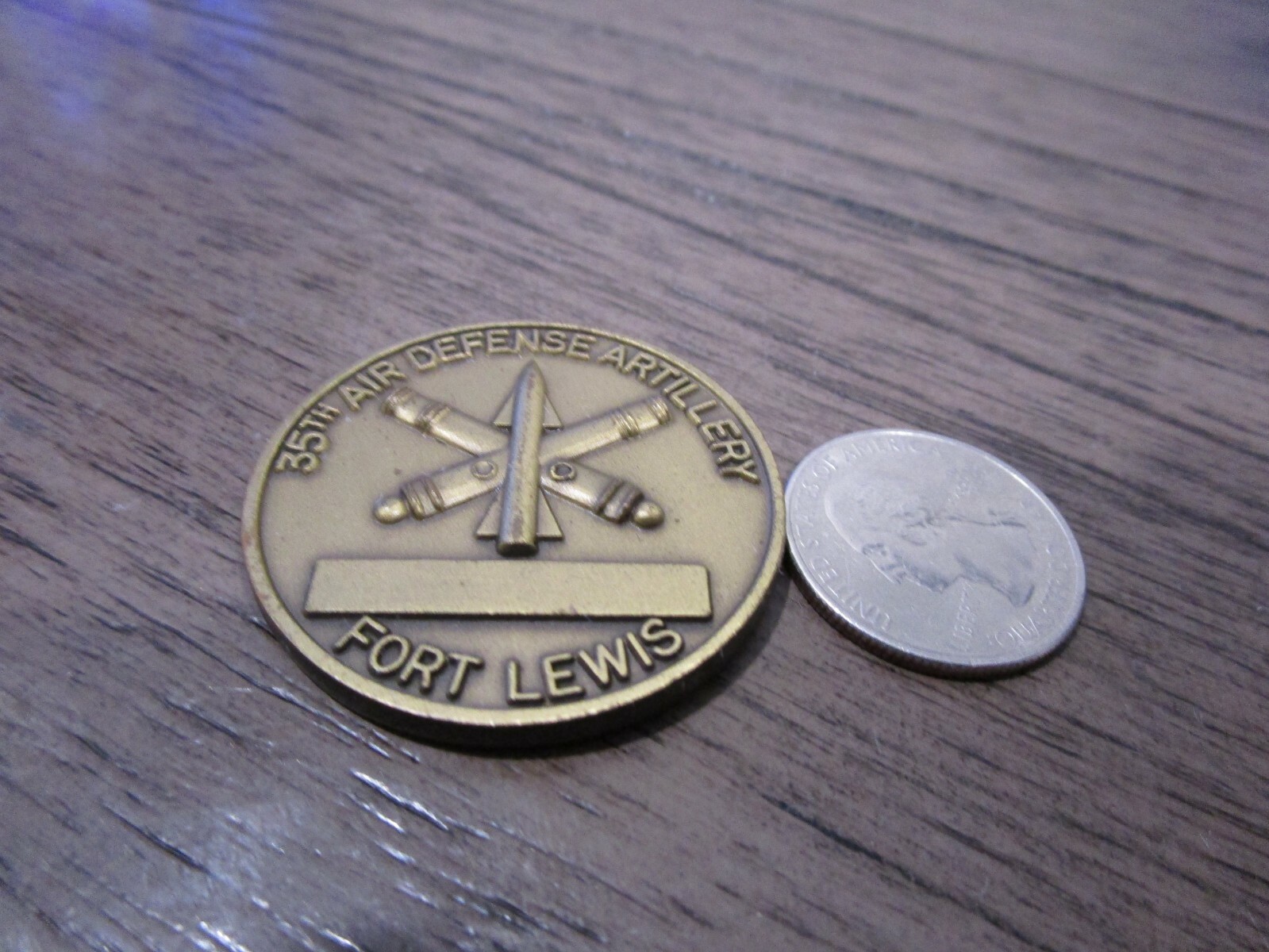 US Army 35th Air Defense Artillery Fort Lewis Commanders Challenge Coin ...