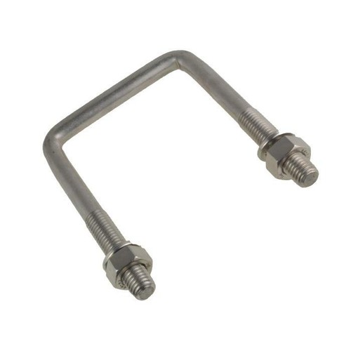Qty 2 Square U Bolt M12 (12mm) x 77mm ID x 110mm Long Stainless A4-70 ...
