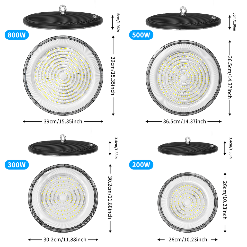 3X 200W High Bay LED Light UFO Industrial Shed Warehouse Factory Farm ...