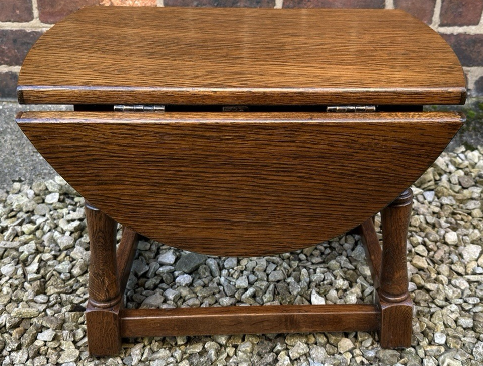 Oak Handcrafted Minature Drop Leaf Coffee Table | eBay UK