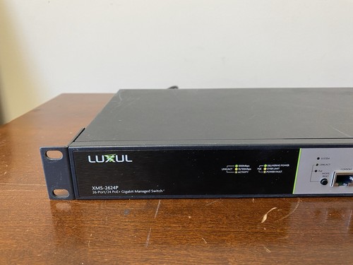 Luxul XMS-2624P 26-Port/24 PoE Rack Mountable Ethernet Switch ...