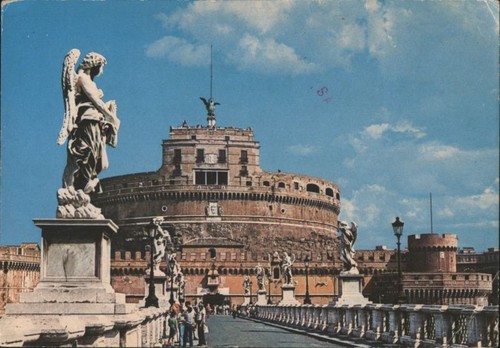 Italy Castel Sant'Angelo and Ponte Sant'Angelo,Rome 1981 Pama ...