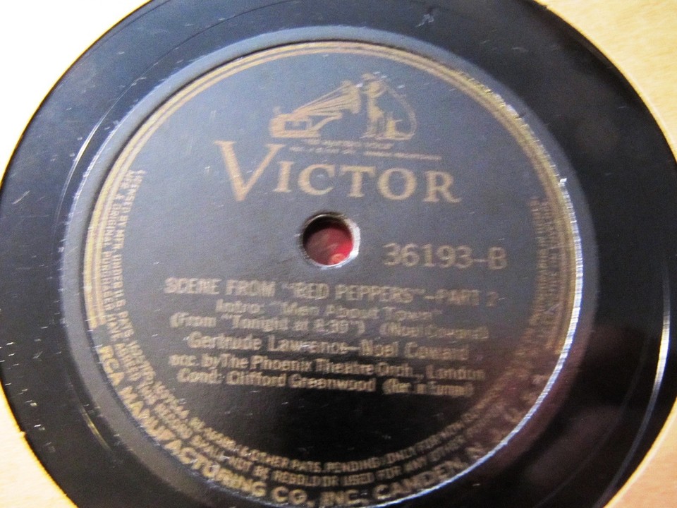 1936 Orig Cast NOEL COWARD GERTRUDE LAWRENCE Scene from RED PEPPERS ...