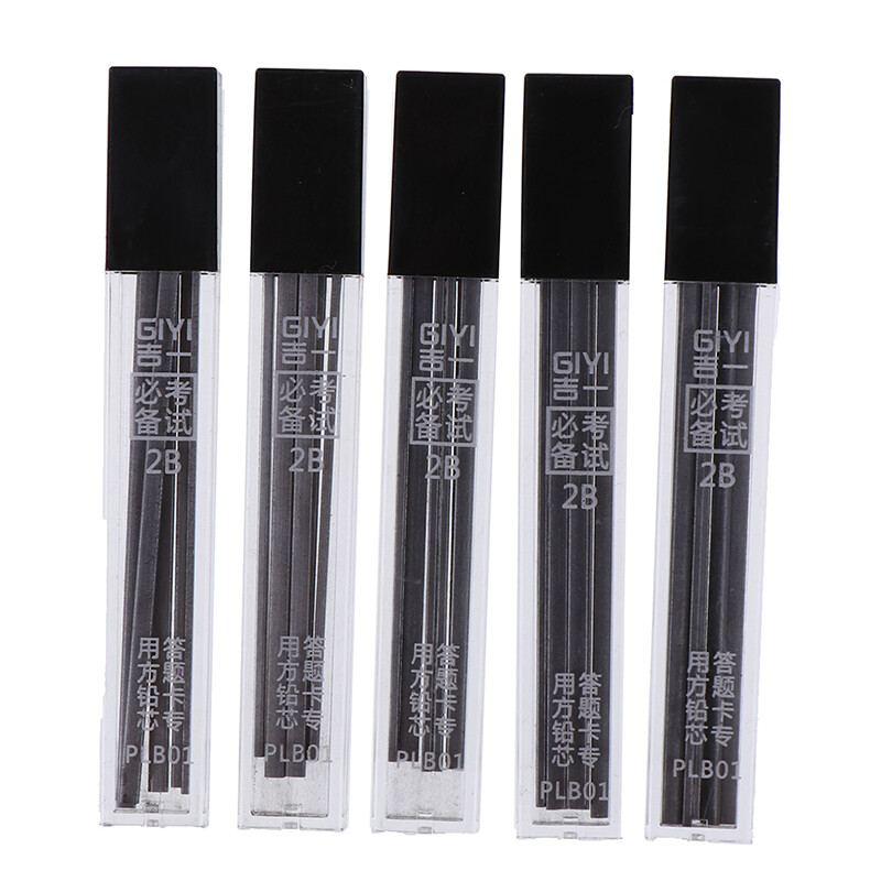30x/5Boxes 2B Mechanical Pencil Lead Refill Hard Smooth Black Practical ...