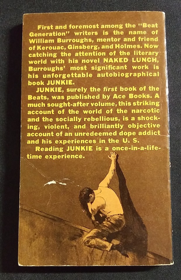1964 JUNKIE Wiliam S Burroughs 1st Ace Paperback K-202 FVF | eBay