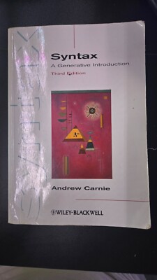 Syntax: A Generative Introduction 9780470655313| eBay