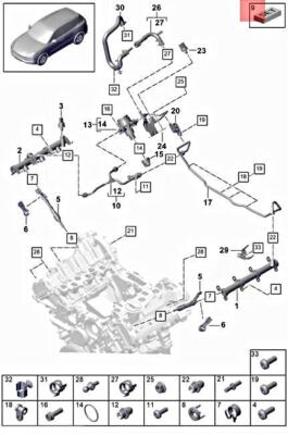 Genuine PORSCHE Cayenne Macan 95B 9YA Repair Set PAB99890700 | eBay