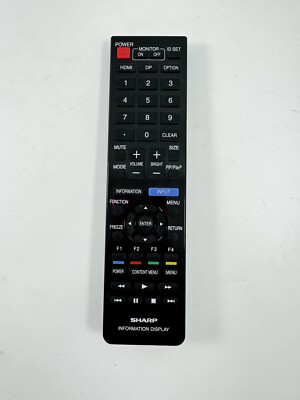 RRMCG1019MPPZ Replace Remote for Sharp Information Display PN-HW551 PN ...