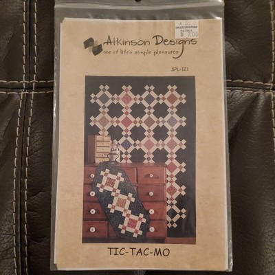 Atkinson Designs Tic Tac Mo 1998 Quilt Runner Pieced Pattern Terry ...