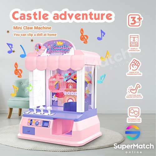 Mini Electronic Arcade Claw Machine Kids Grabber Machine with Lights ...