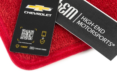 Chevrolet Corvette C8 Floor Mats Red Mist Paint Color Silver Logos ...