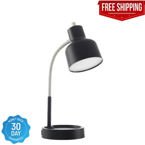 Mainstays LED Desk Lamp with Catch-All Base & AC Outlet, Matte Black | eBay