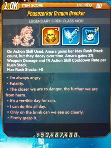 Lvl 60 MODDED Amara Class Mod +41 Skill Points&9 Passive Skills Bl3 ...