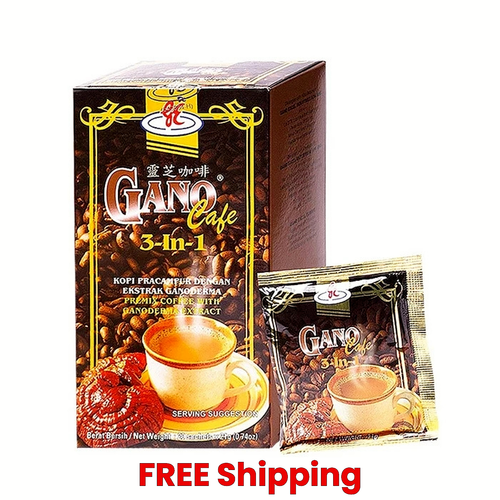 1 Box Gano Excel Cafe 3 in 1 Original Coffee Ganoderma Reishi Lucidum ...